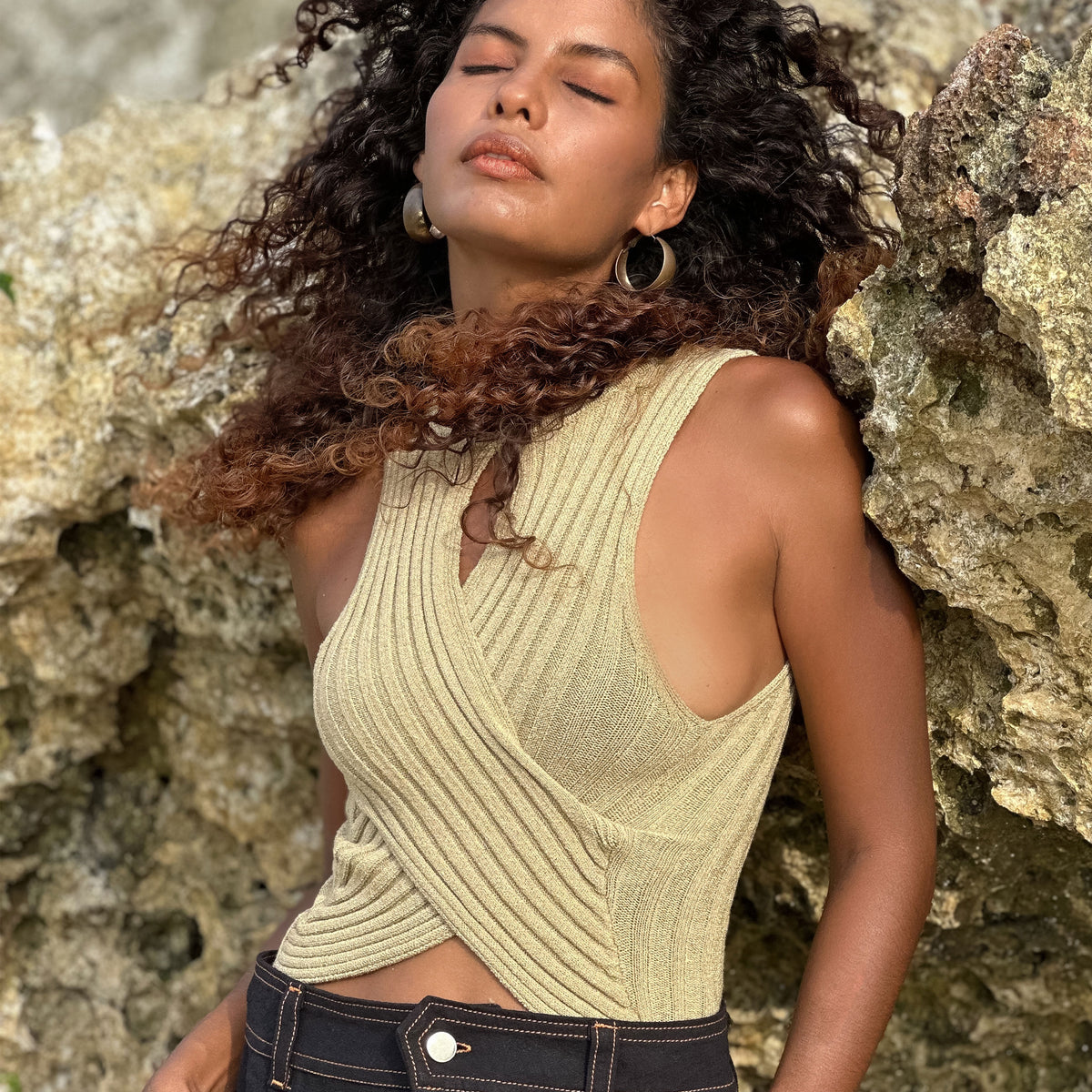 Althea Knitt Wrap Top – Myth the Label