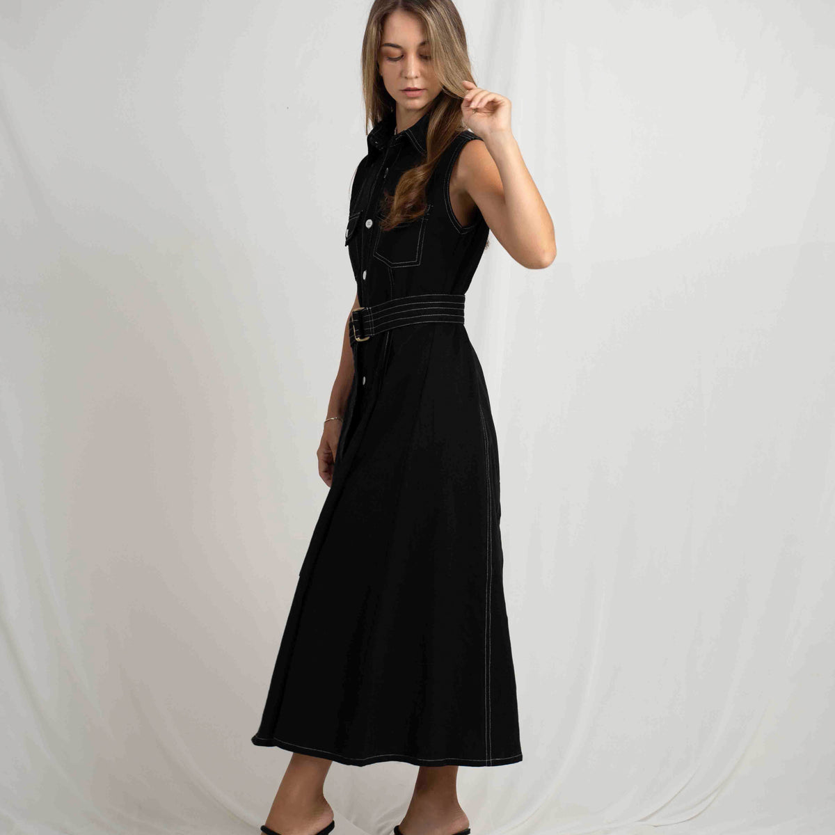 Alesa Button Maxi Dress – Myth the Label