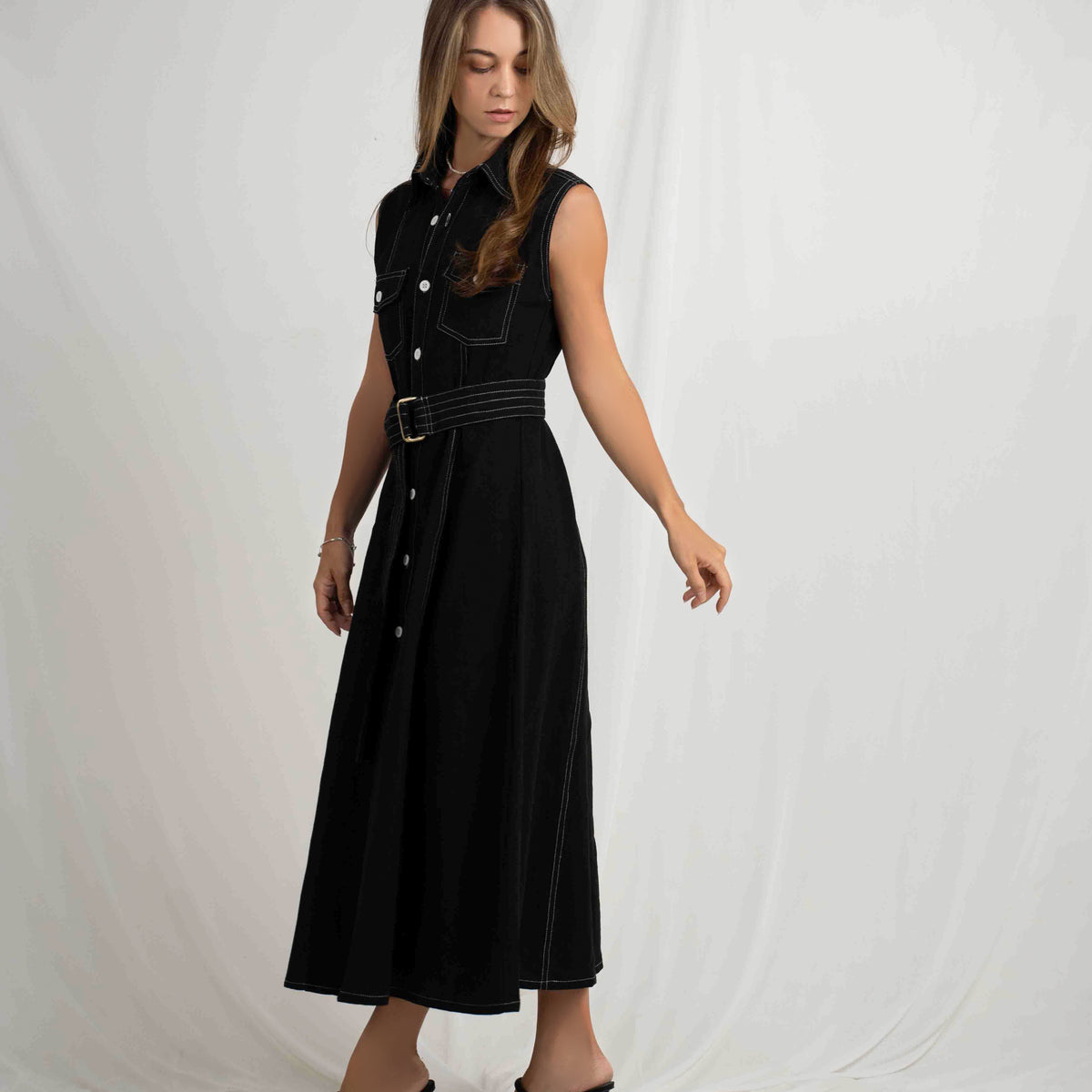 Alesa Button Maxi Dress – Myth the Label