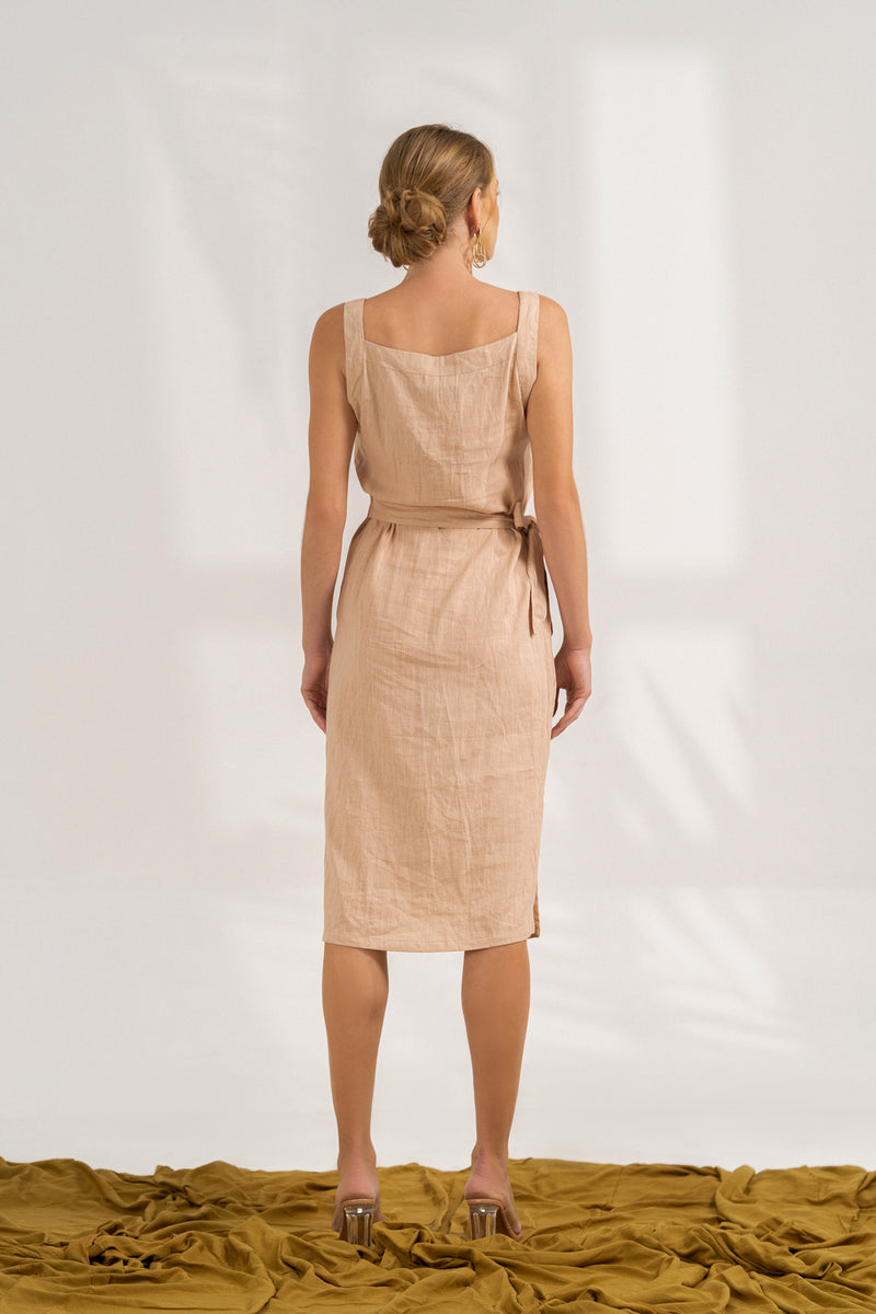 Zannas Midi Dress Sepia – Myth the Label