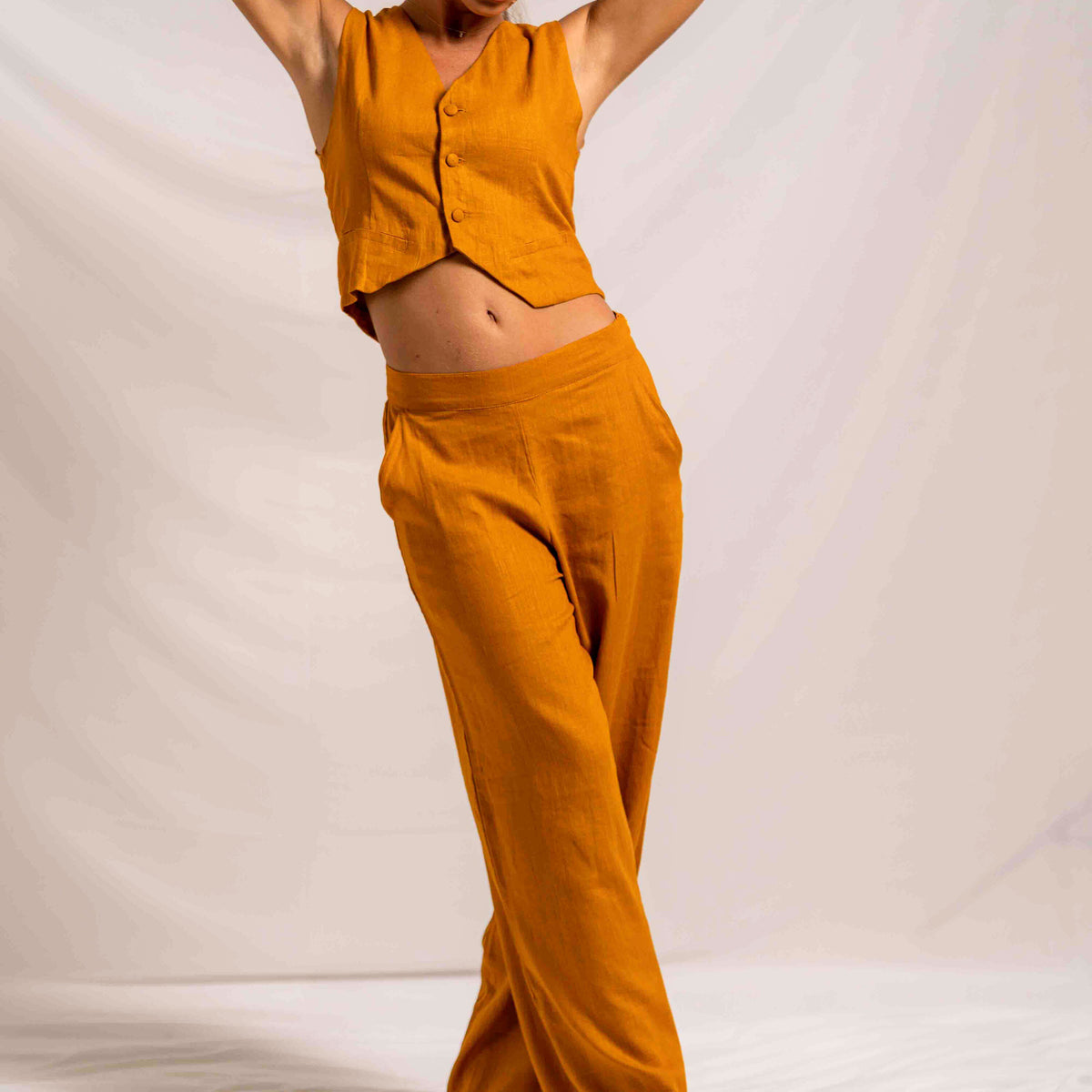 Lamo Button Vest Caramel – Myth the Label